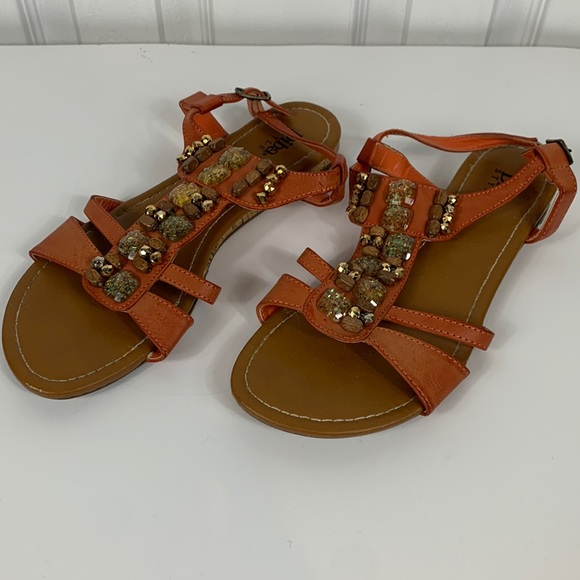 Diba | Shoes | Diba Style Burnt Orange Opened Toed Sandals With ...